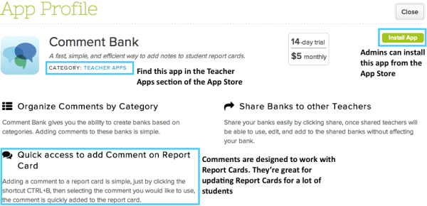 Comments Bank App - QuickSchools Blog