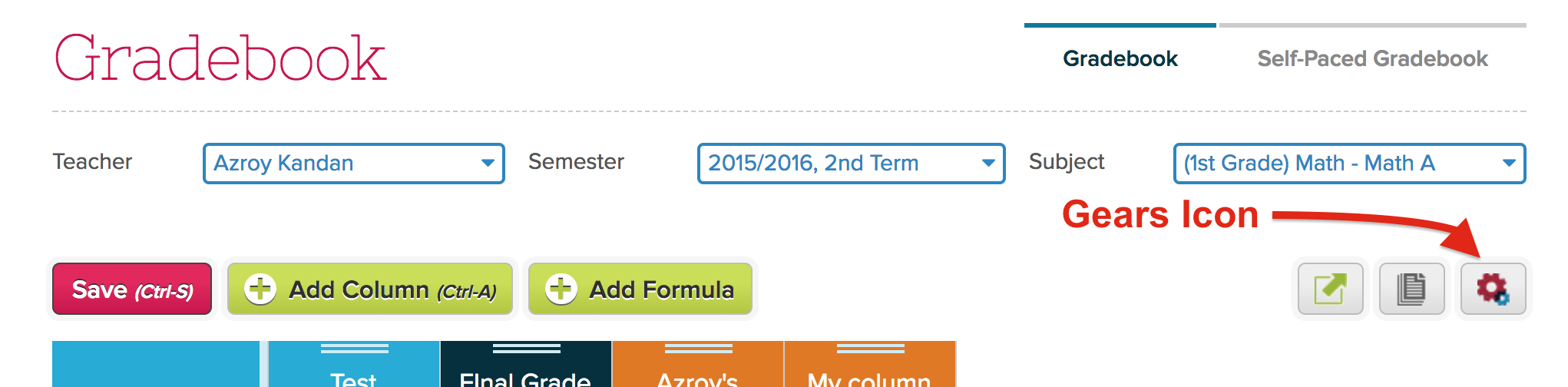 Hide Columns in Gradebook - QuickSchools Blog