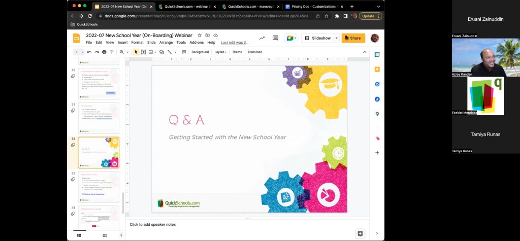 Webinar on Getting Ready for the New Academic Year